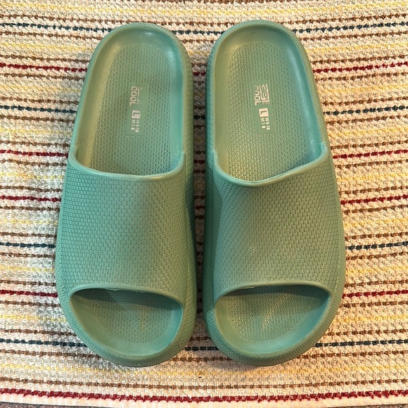 Shoes | Green Slide Sandals | Poshmark